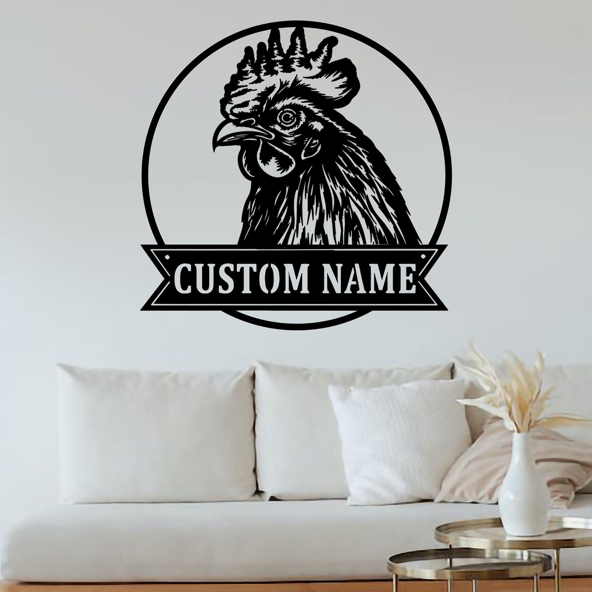 Custom Rooster Metal Wall Signs-personalized Rooster Metal Wall Art ...