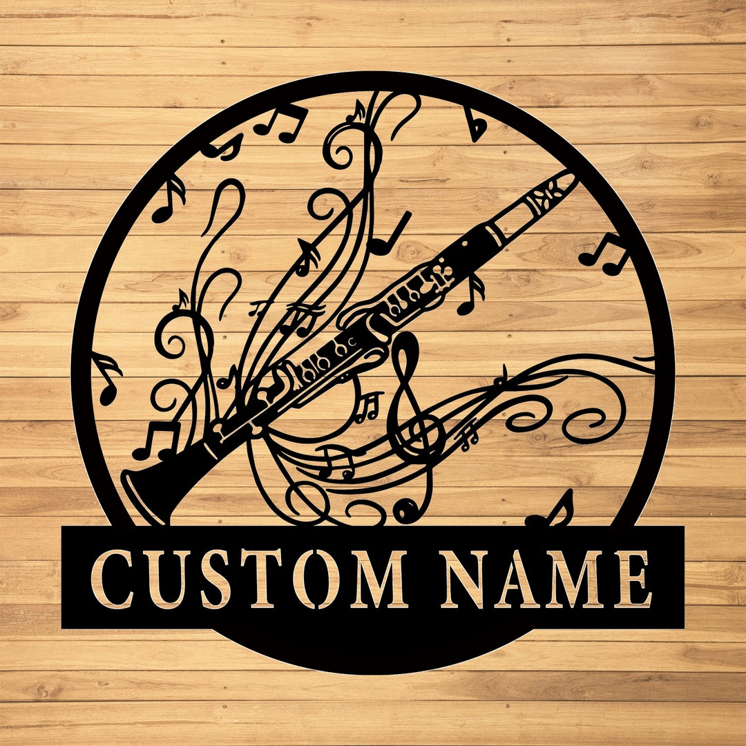 Custom Clarinet Metal Wall Sign-personalized Clarinet Metal Wall Art ...