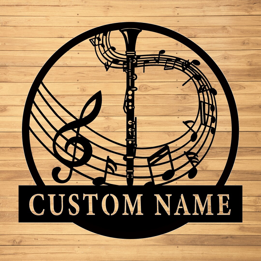 Custom Clarinet Metal Wall Sign-personalized Clarinet Metal Wall Art ...