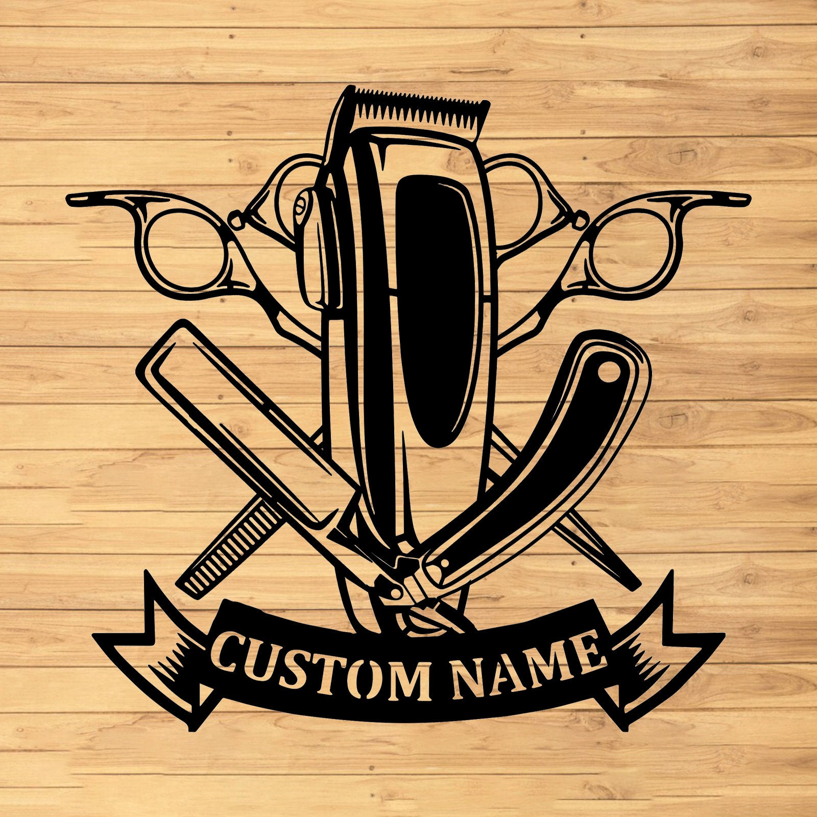 Custom Barber Shop Metal Wall Signs-barbershop Shop Metal Decor ...