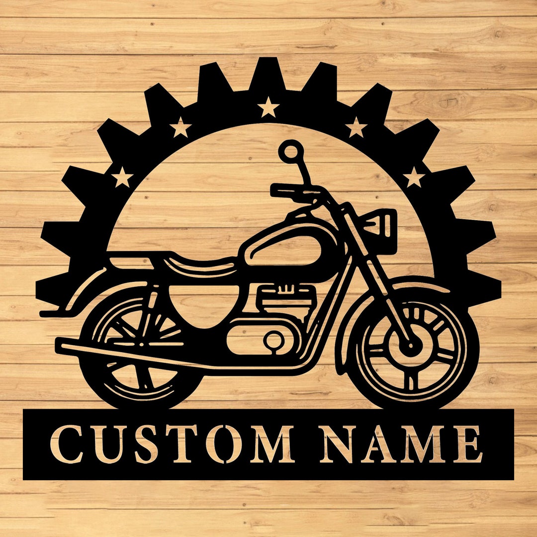 Custom Motorcycle Metal Wall Sign-personalized Motorcycle Metal Wall ...