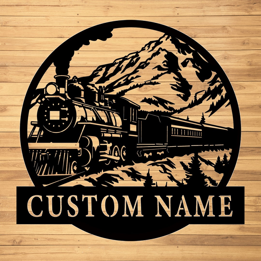 Custom Train Metal Wall Sign-personalized Train Metal Wall Art-train ...