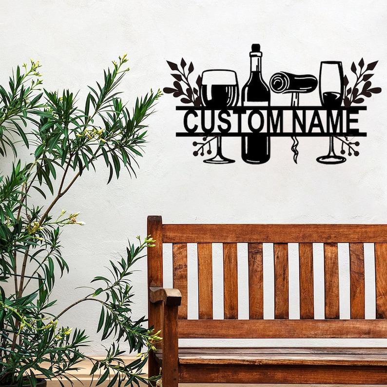 Custom Wine Metal Wall Signs-personalized Wine Metal Wall Art ...
