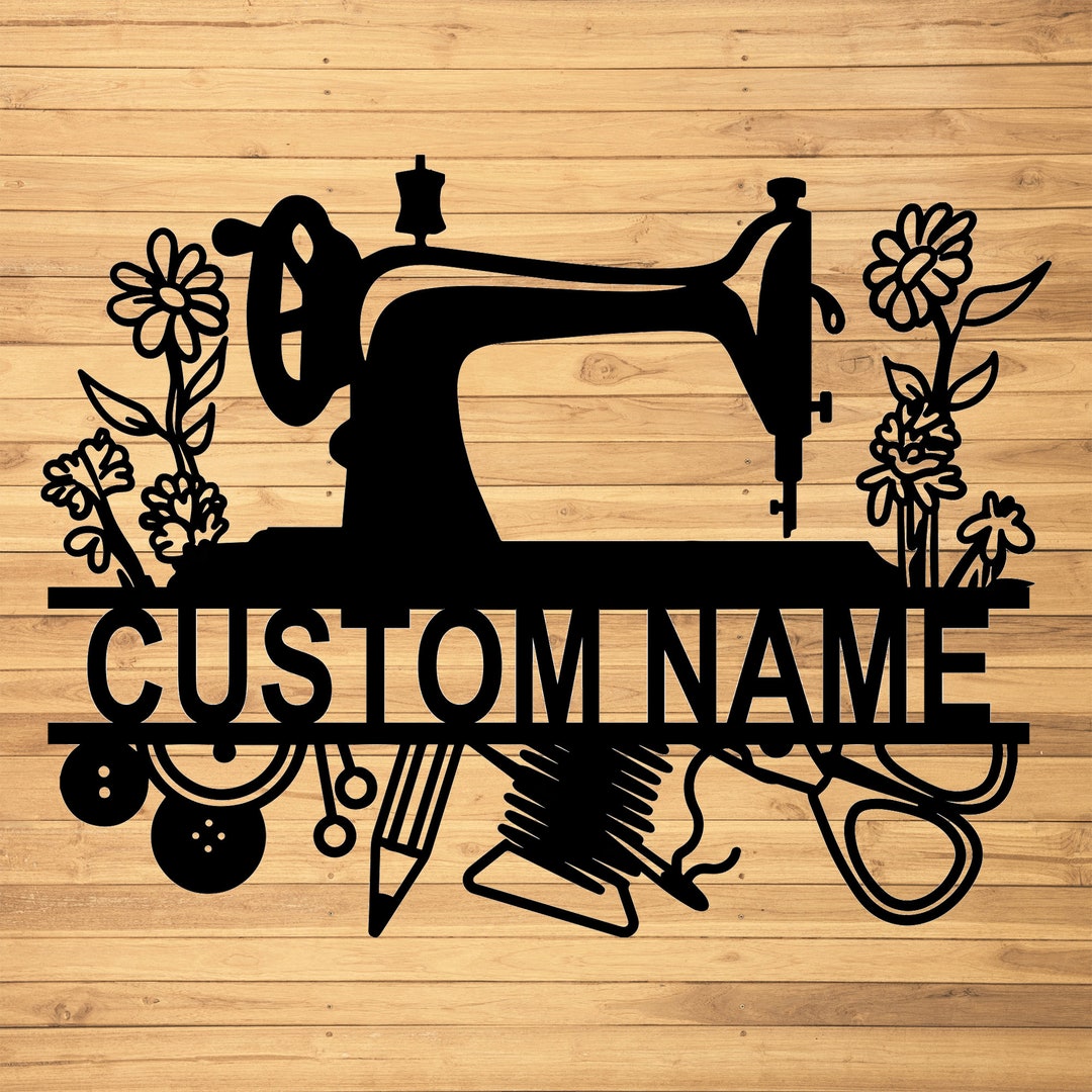 Custom Sewing Metal Wall Signs-personalized Sewing Metal Wall Art ...
