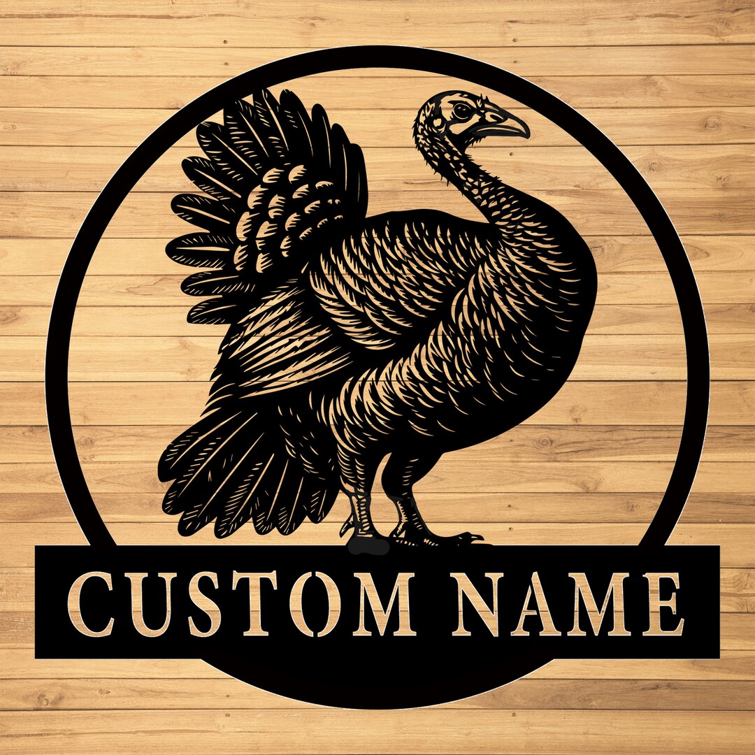 Custom Turkey Metal Wall Signs-personalized Turkey Metal Wall Art ...