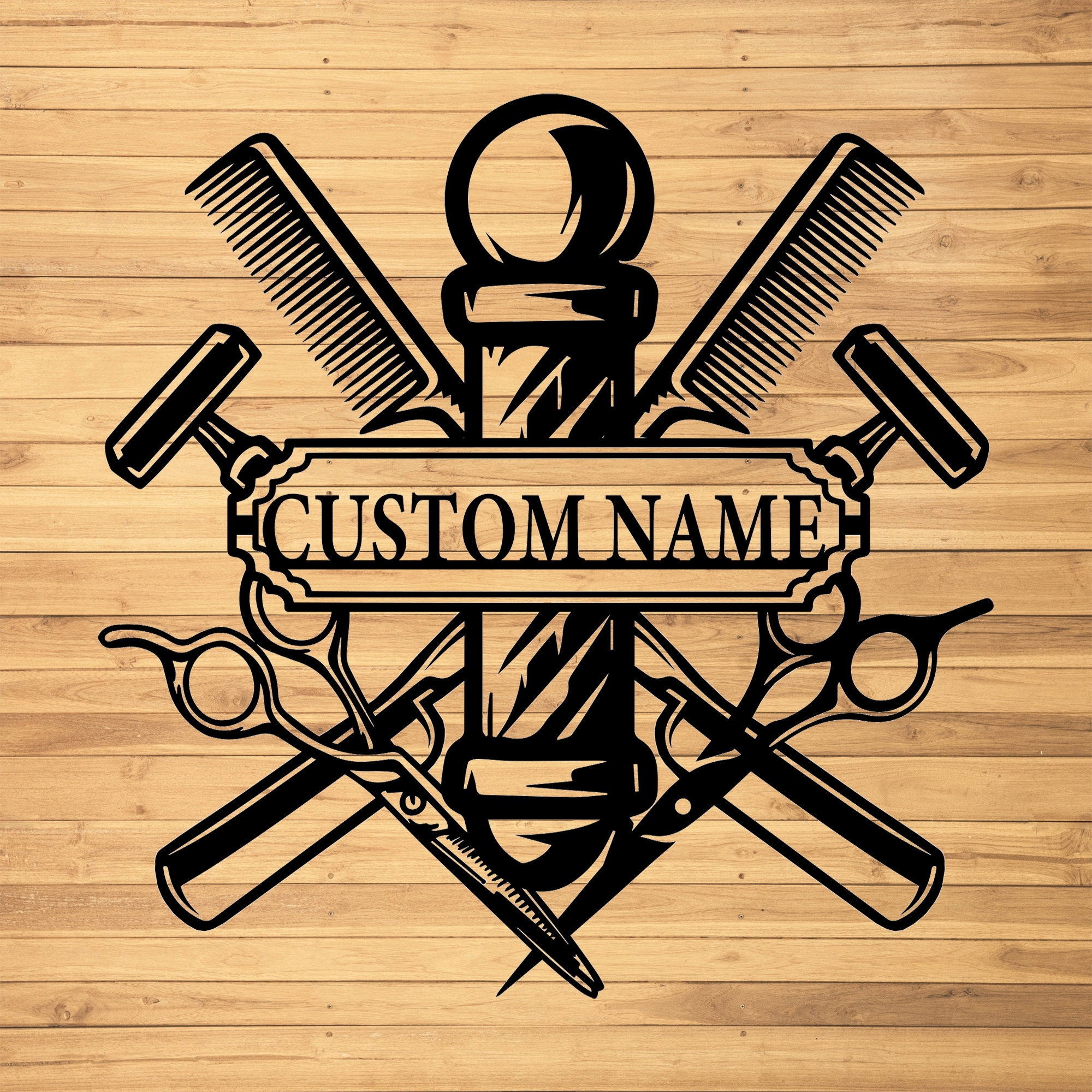 Custom Barber Shop Metal Wall Signs-barbershop Shop Metal Decor ...