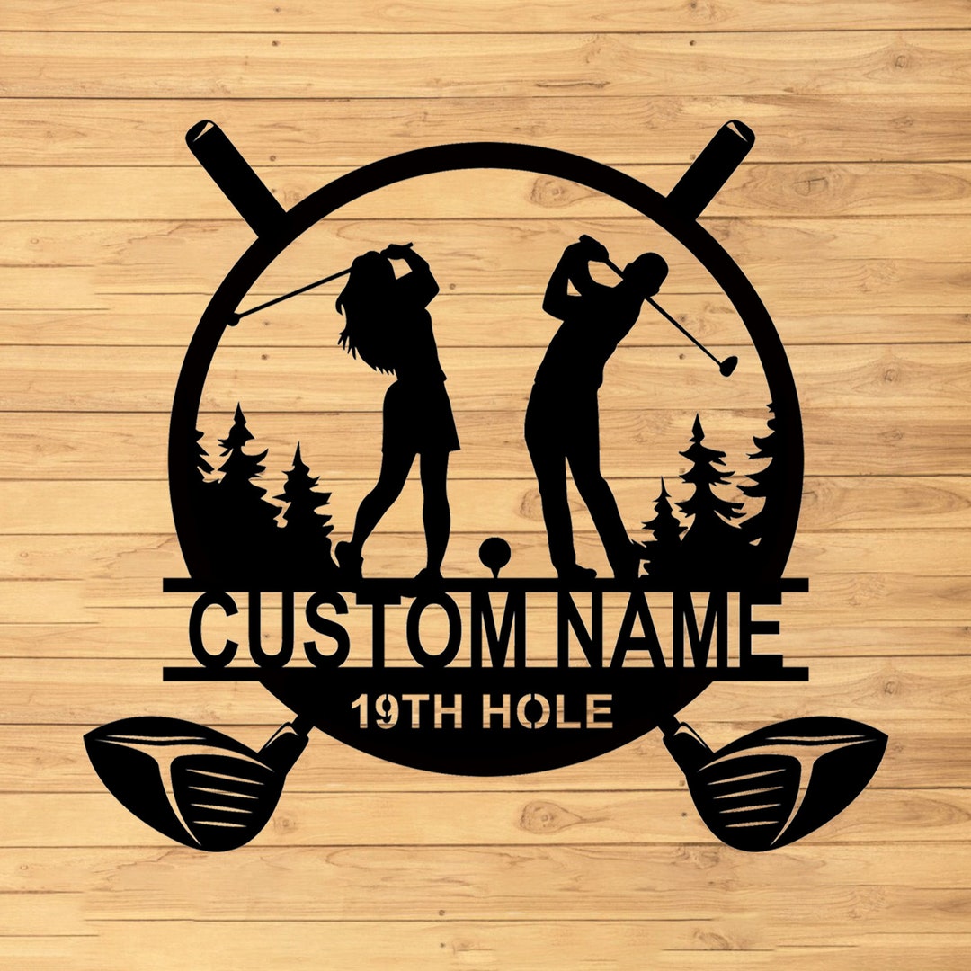 Custom Golf Metal Wall Sign-personalized Golf Metal Wall Art-golf Metal ...