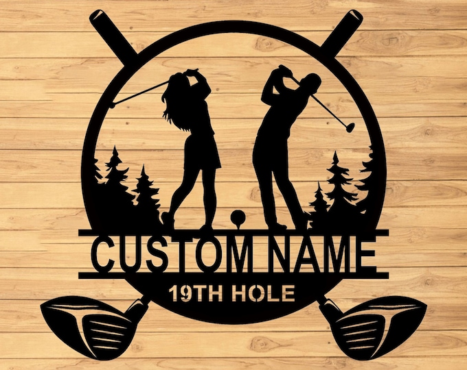 Weathered Golf Signs, Golf Decor, Next Tee, 19th Hole, Bar Decor ...