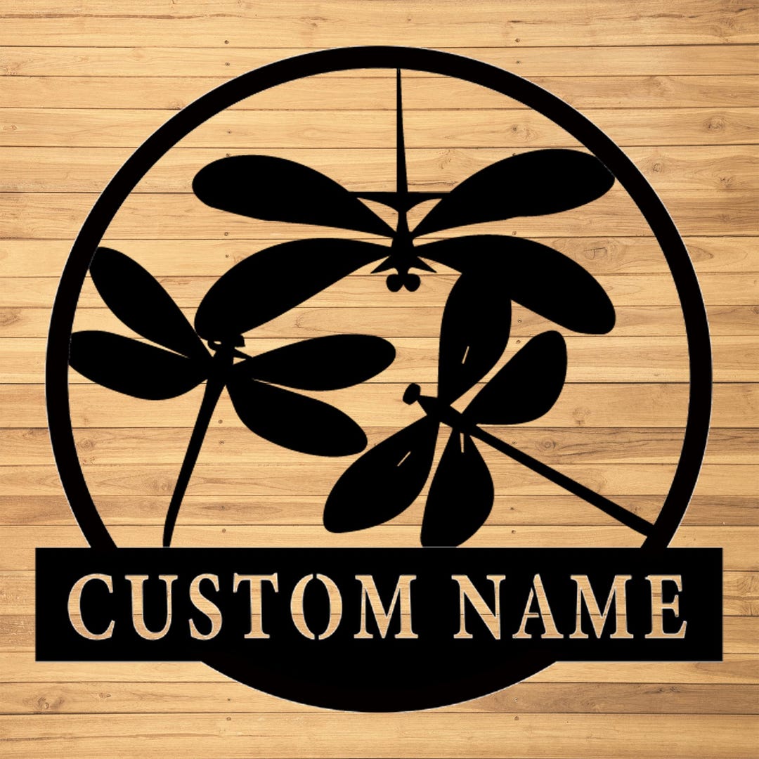 Custom Dragonfly Metal Wall Signs,personalized Dragonfly Metal Wall Art ...