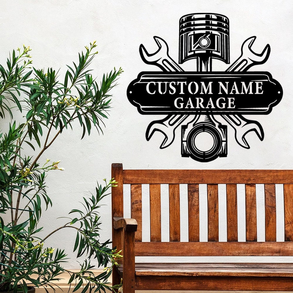 Custom Garage Metal Wall Sign-personalized Garage Metal Wall Art-garage ...