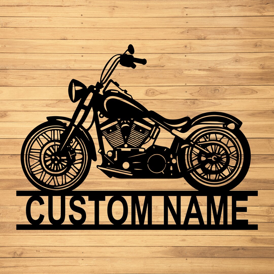 Custom Motorcycle Metal Wall Sign-personalized Motorcycle Metal Wall ...