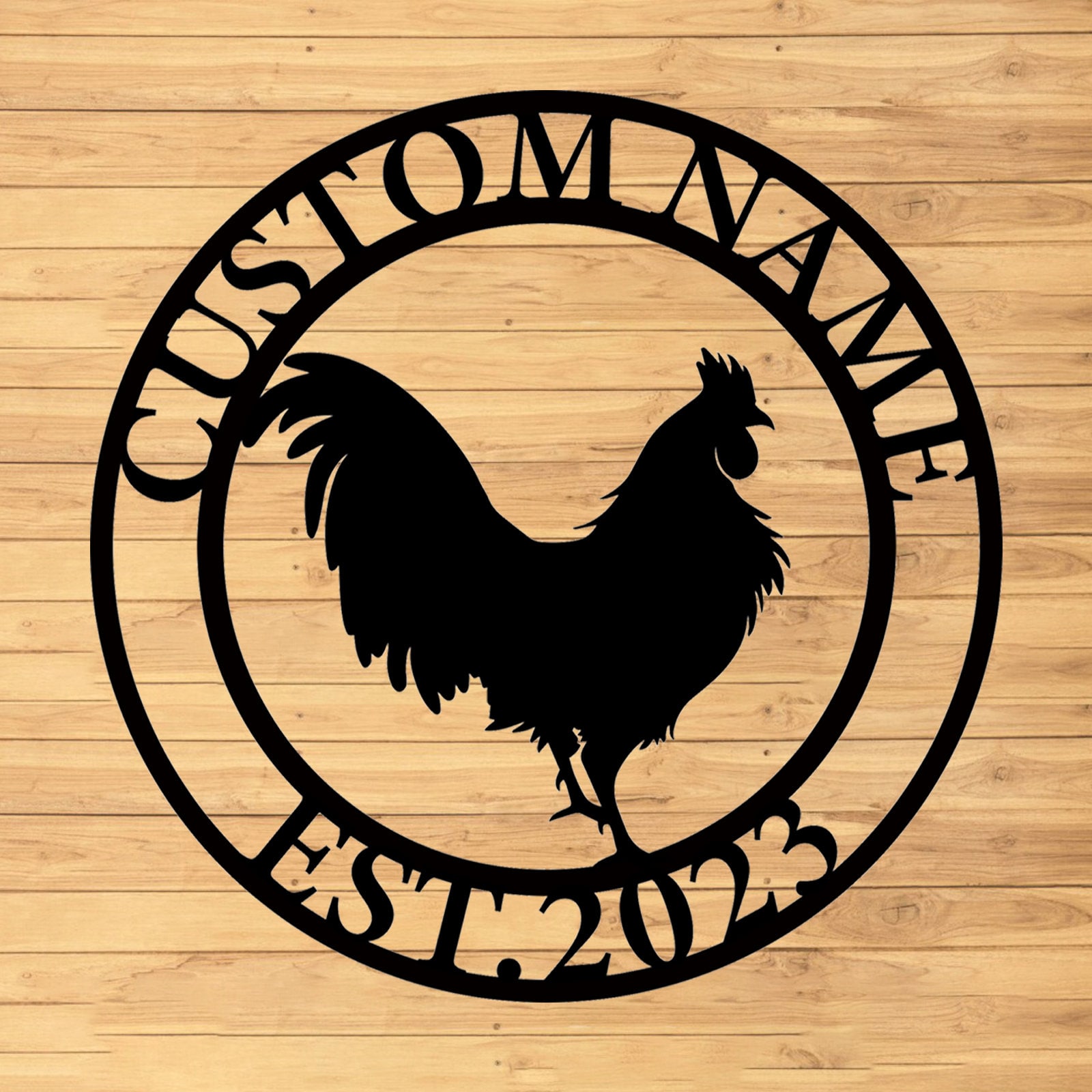 Custom Rooster Metal Wall Signs-personalized Rooster Metal Wall Art ...