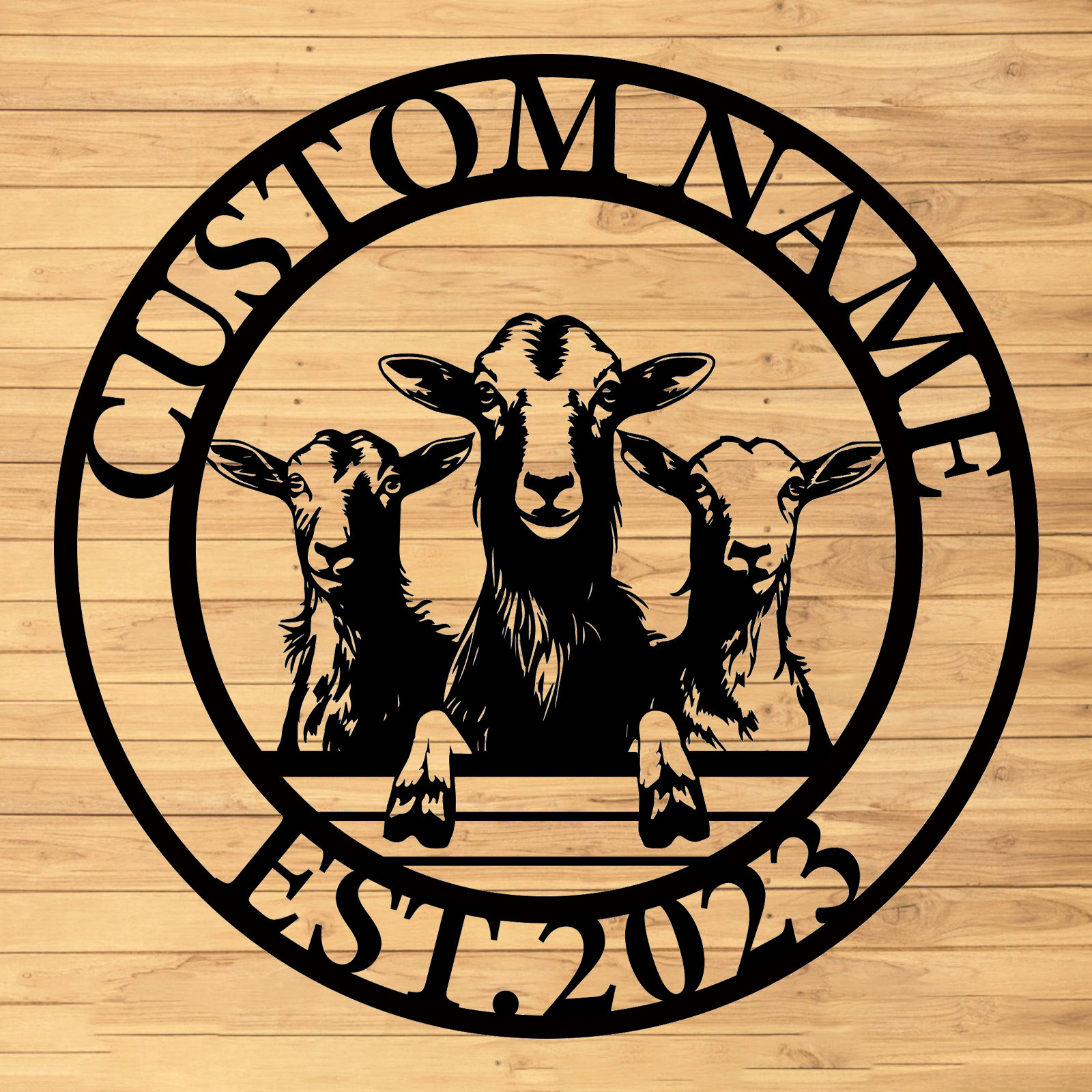 Custom Goat Metal Wall Signs-personalized Goat Metal Wall Art-goat ...
