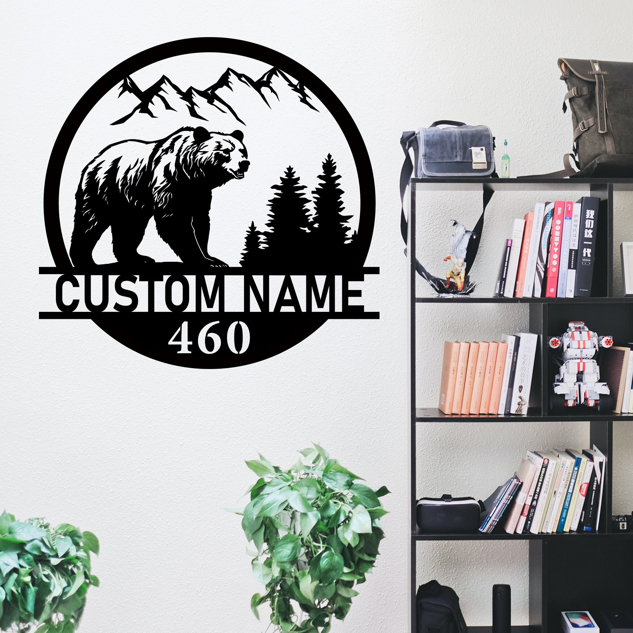 Handmade Custom Bear Address Metal Wall Led Signs-personalized Bear ...