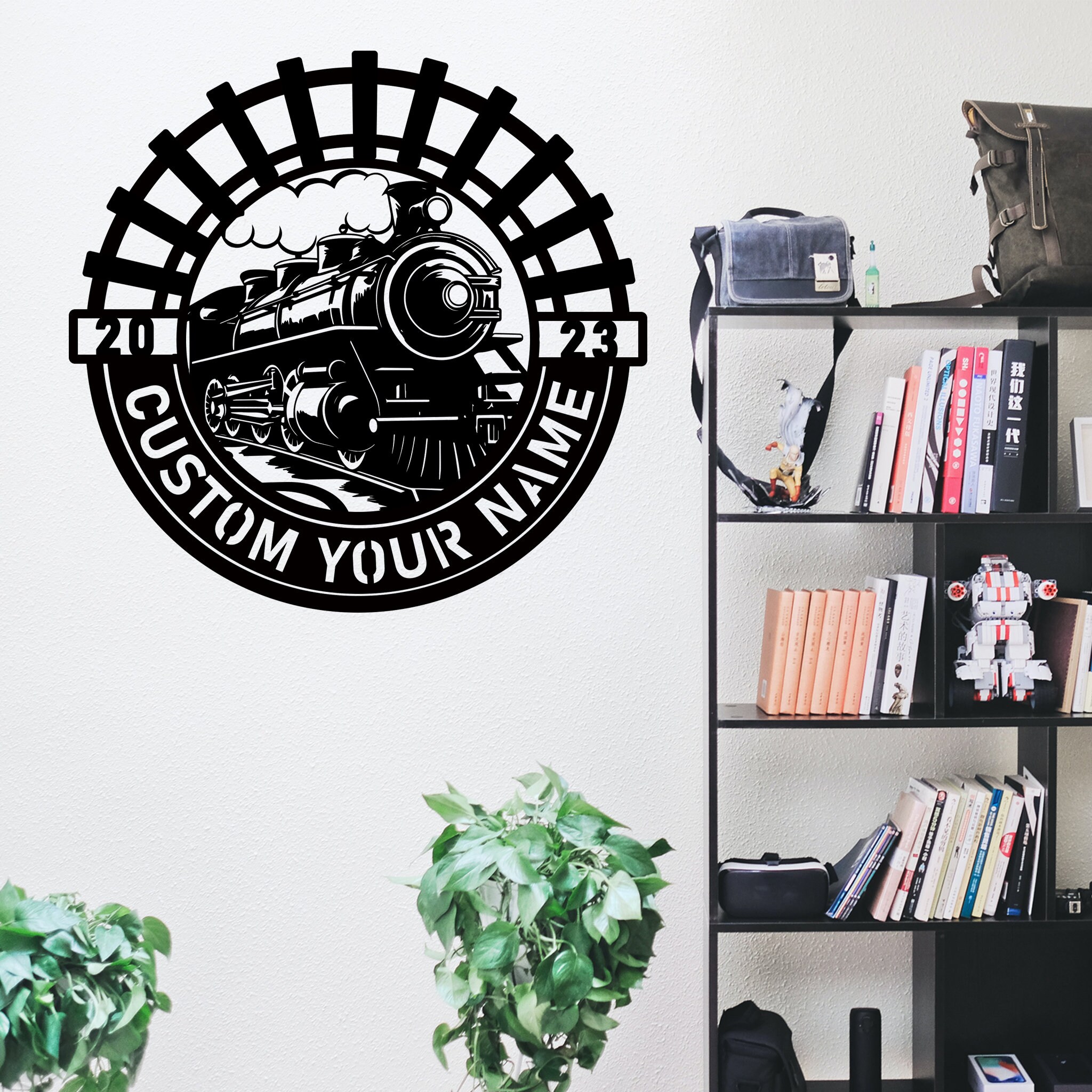 Custom Train Metal Wall Sign-personalized Train Metal Wall Art-train ...