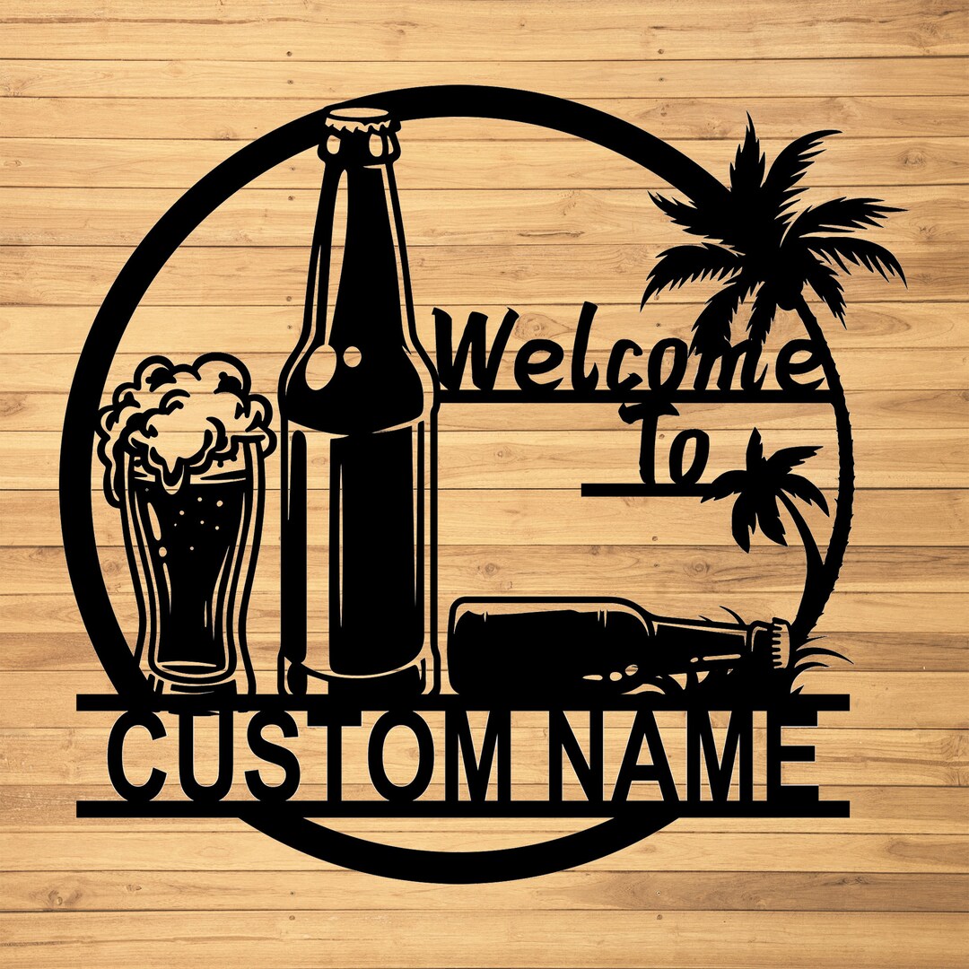 Custom Bar Metal Wall Led Signs-custom Bar Name Signs-personalized Bar ...