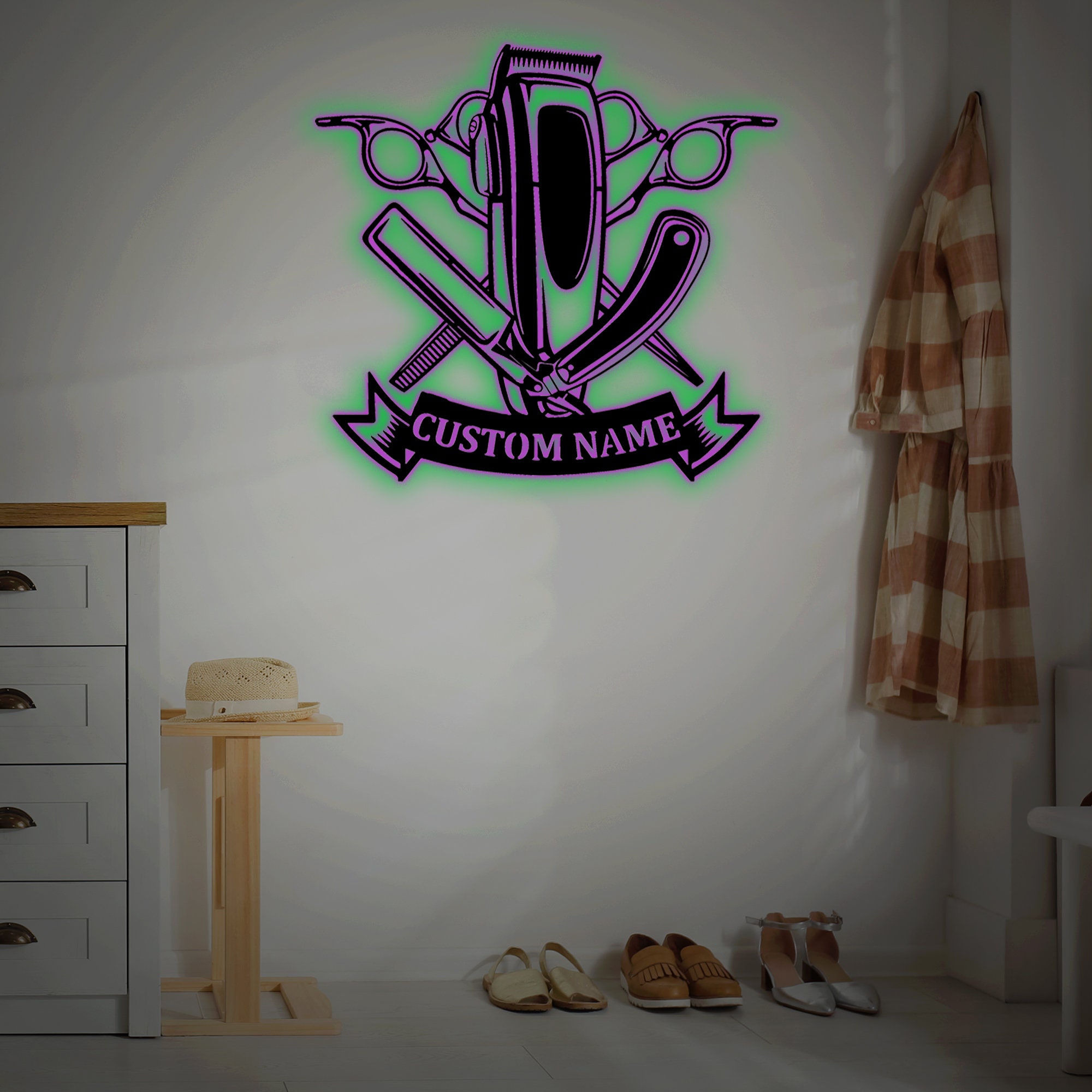 Custom Barber Shop Metal Wall Signs-barbershop Shop Metal Decor ...