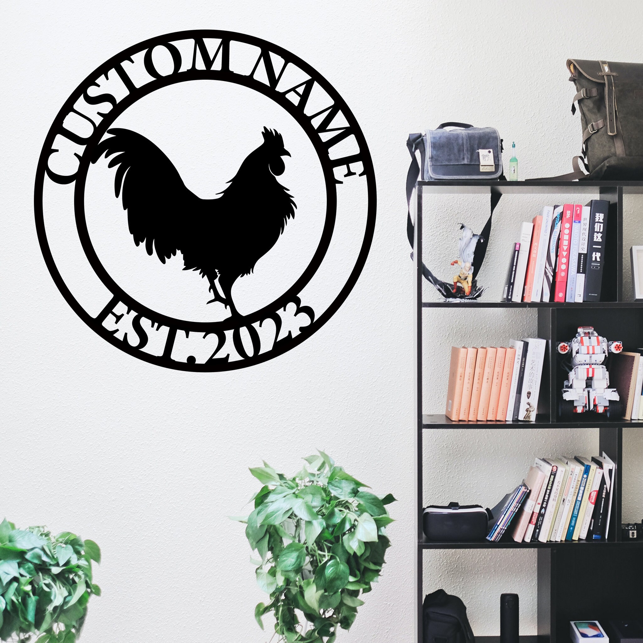 Custom Rooster Metal Wall Signs-personalized Rooster Metal Wall Art ...