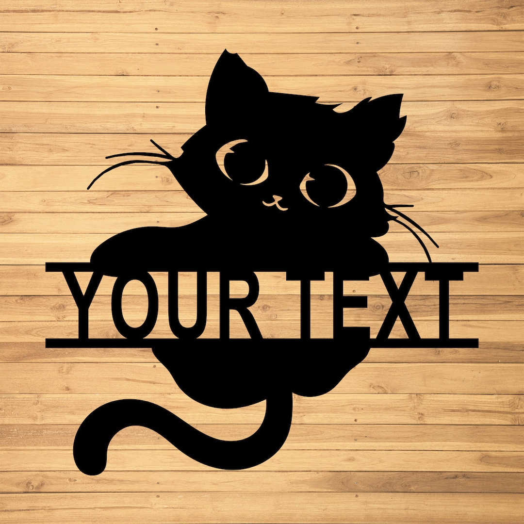 Custom Cat Metal Wall Signs-personalized Cat Metal Wall Art-cat Lovers ...
