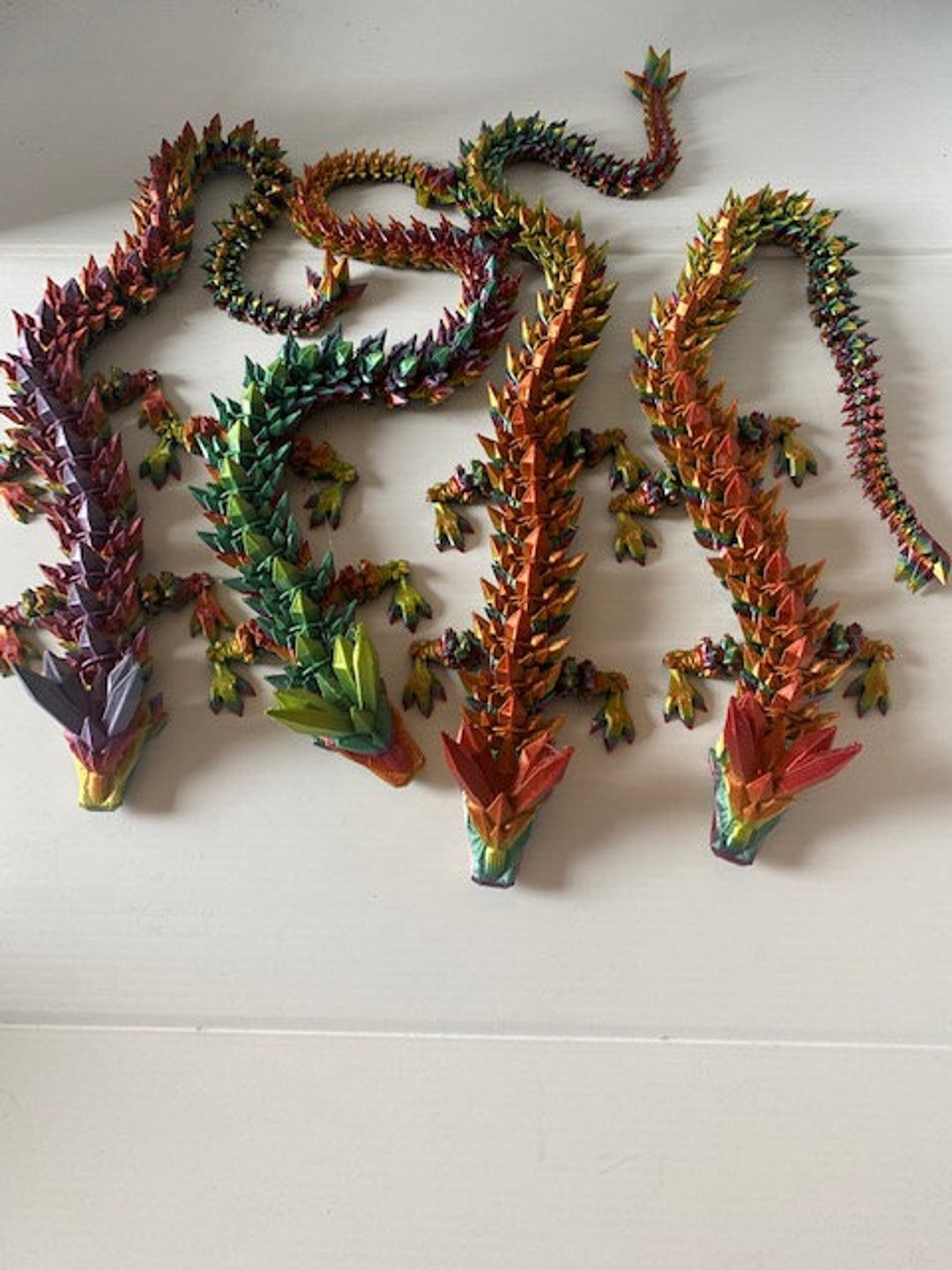 Articulated Crystal Dragon 3D Printedfidget Print by Cinderwing 3D 24 ...