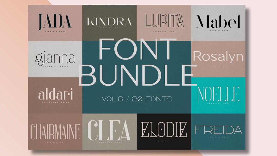 Font Bundle Volume 6 20 Fonts Instant Digital Download procreate Fonts ...