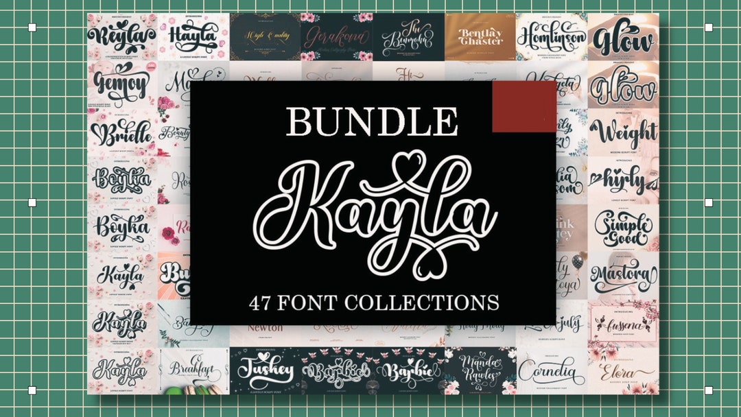 Kayla Font Bundle, Handwritten Font, Wedding Font, Modern Font, Display ...