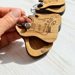 Guitar Pick Keychain - Personalized Musician Gift, Engraved Electric ...