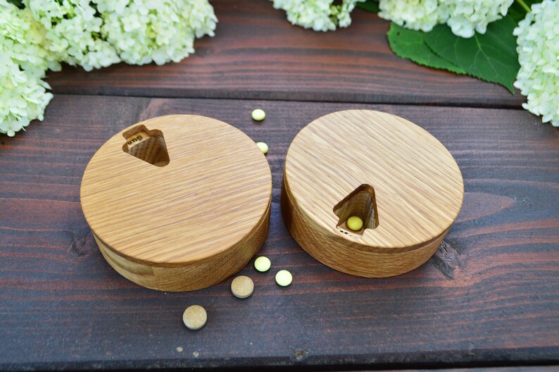 7 Grid Wooden Pill Box Wooden One Week Pill Box Organize - Etsy