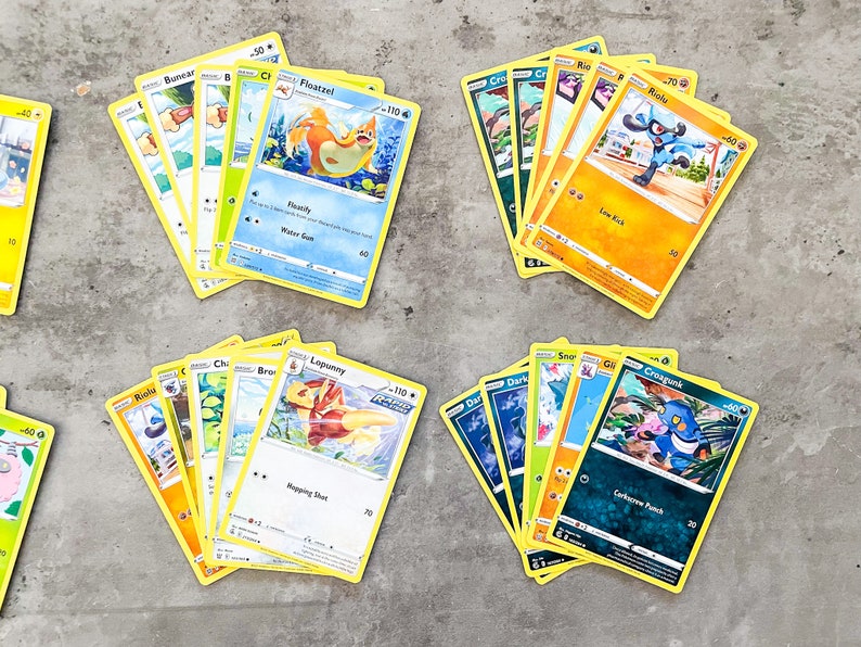 10 Random Pokémon Cards 400-499 1 Energy & 1 Trainer Card - Etsy