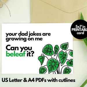 Printable Dad Joke Father's Day Card // Funny Father's | Etsy