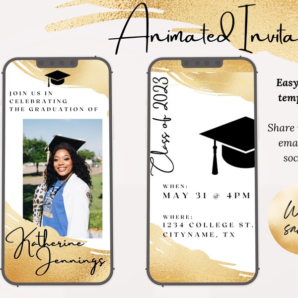 Animated Graduation Invitation - Etsy