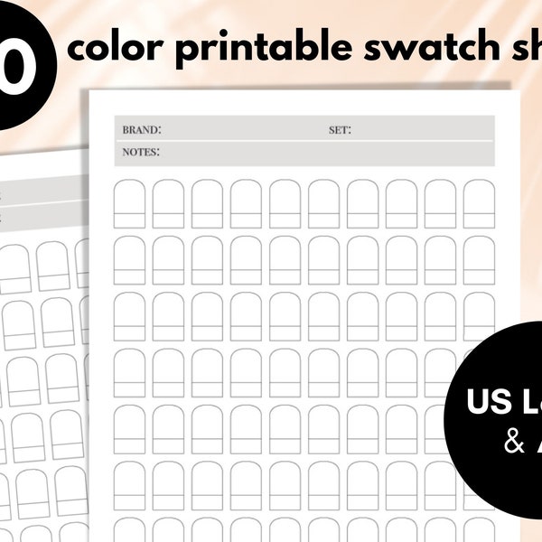 Printable Digital Color Chart - Etsy