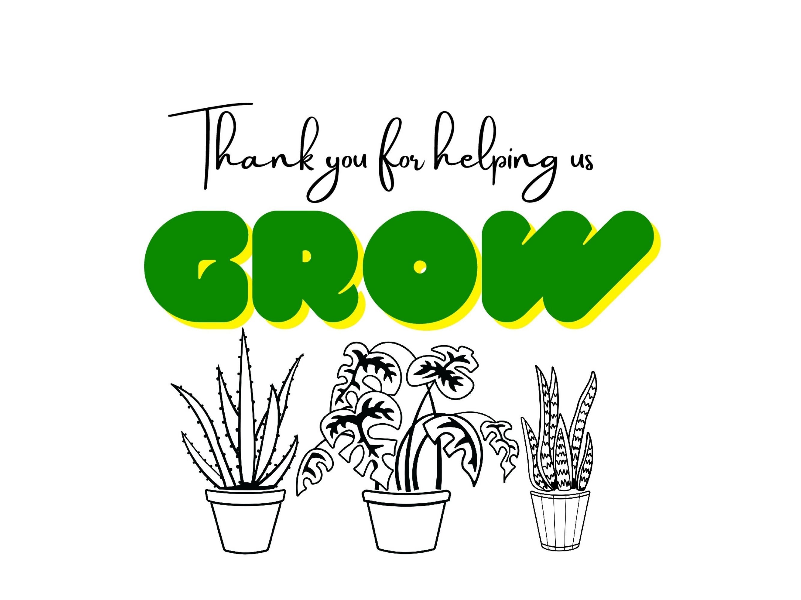 Thank You for Helping Us Grow // Printable Teacher Appreciation Card ...