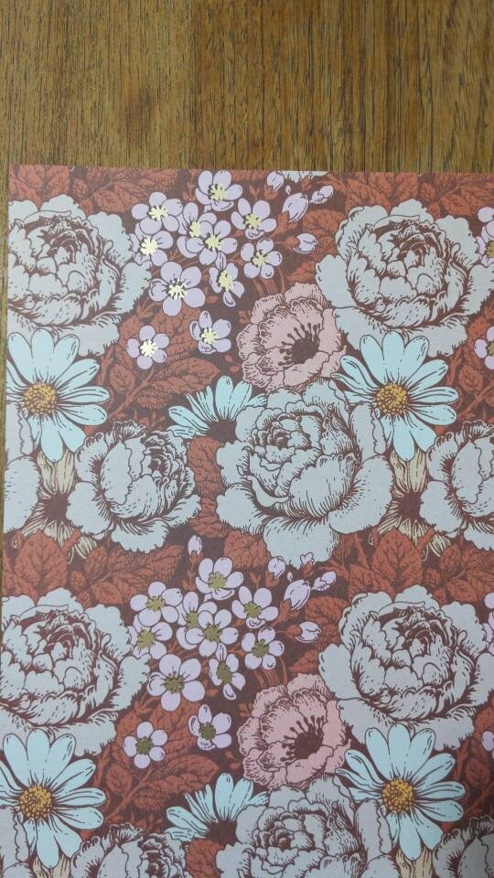 12 X 12 Flower Cardstock Sheets With Rust Colored Accent Cardstock ...