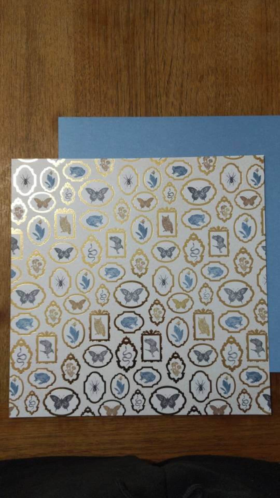 12 X 12 Assorted Images in Gold Frame Cardstock Sheets, W ...