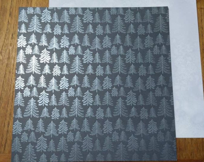 12 X 12 Winter Tree Cardstock Sheets W/ Complementary Neutral Sheets - Etsy