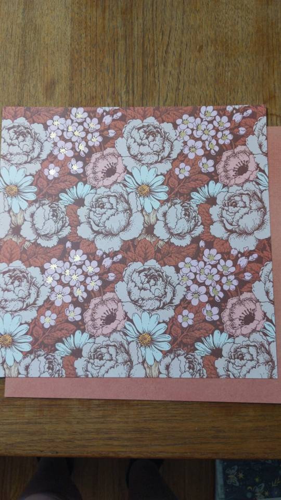 12 X 12 Flower Cardstock Sheets With Rust Colored Accent Cardstock ...