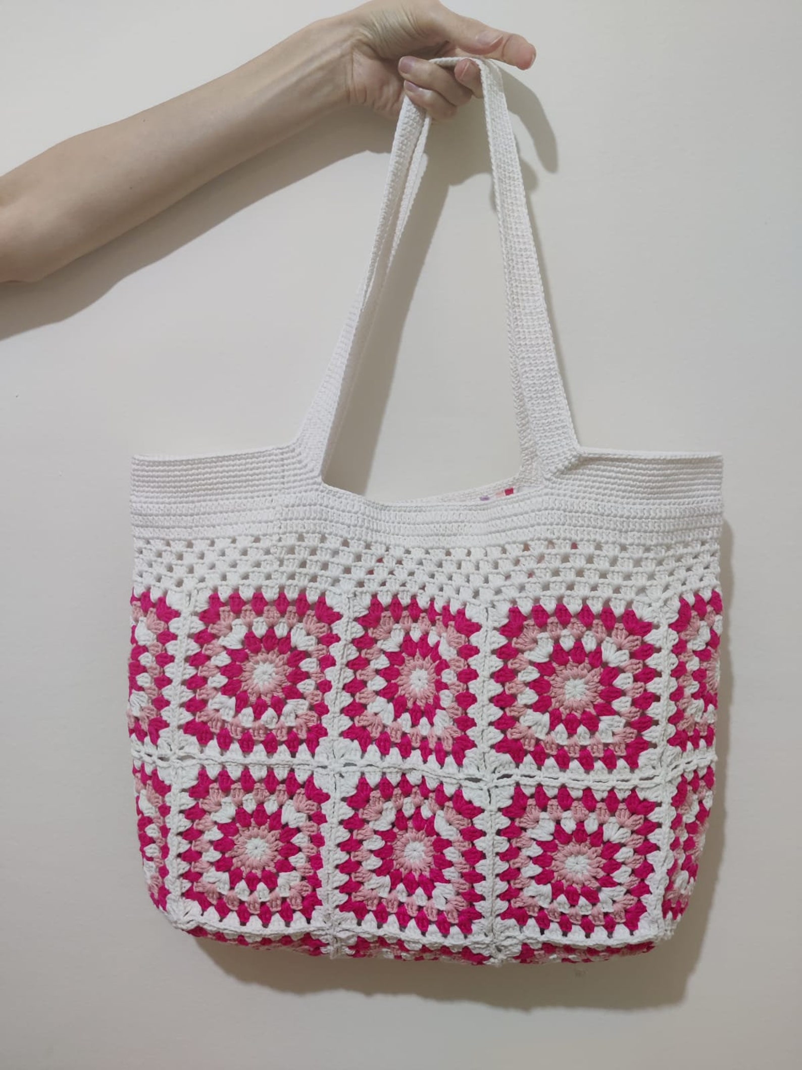 Granny Square Boho Bag, Crochet Tote Bag, Retro Bag, Hippie Tote Bag ...
