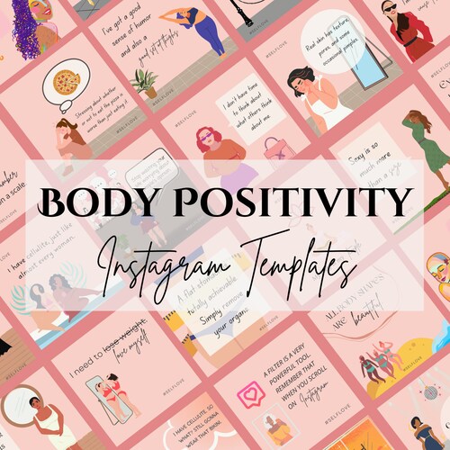 Self Love Instagram Post Templates Body Positivity Quotes - Etsy