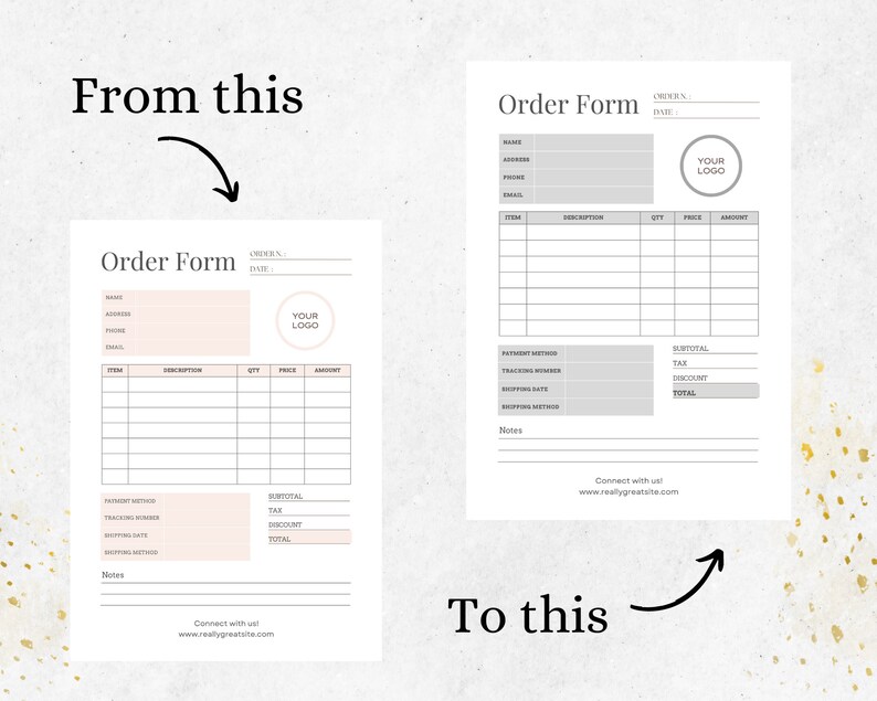 Editable Order Form Template, Printable Order Form, Small Business ...