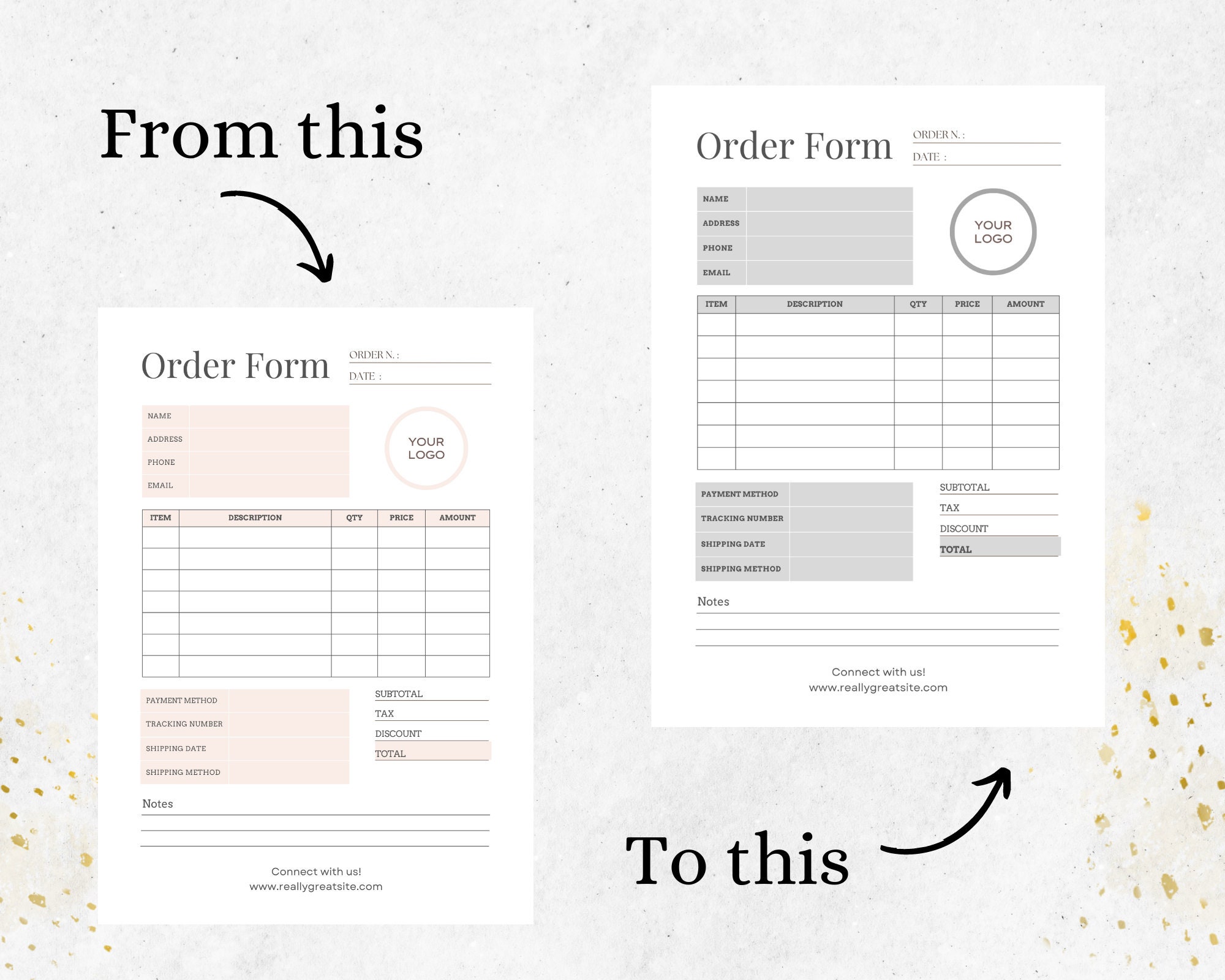 Editable Order Form Template, Printable Order Form, Small Business ...
