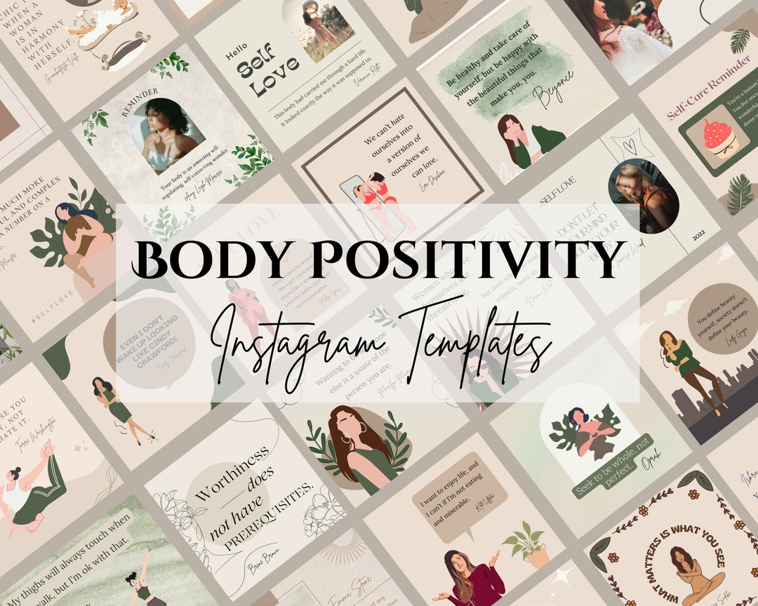 Body Positivity Instagram Post Templates Self Love Quotes - Etsy UK