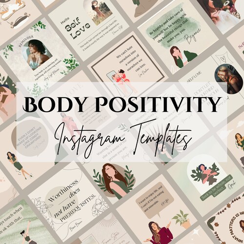 Self Love Instagram Post Templates Body Positivity Quotes - Etsy