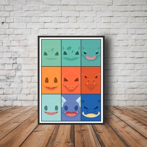 Pokemon Posters PDF Starter Evolutions Kids Printable - Etsy