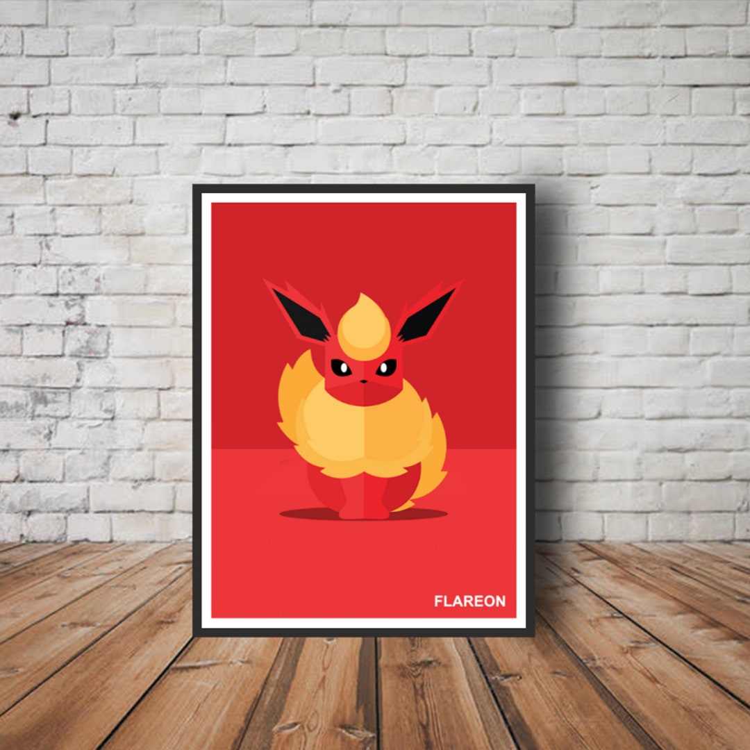 Pokemon Posters PDF Flareon Kids Printable Instant Download Best ...
