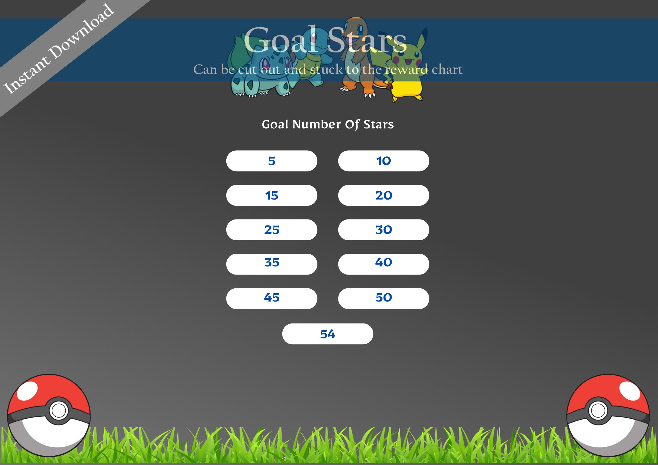 Pokemon Reward Chart, Pokemon Behaviour Manners Chart, Childrens ...