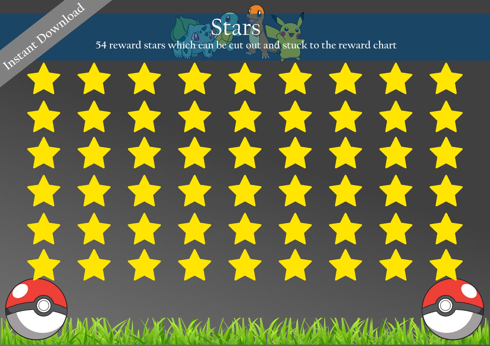 Pokemon Reward Chart Pokemon Behaviour Manners Chart - Etsy