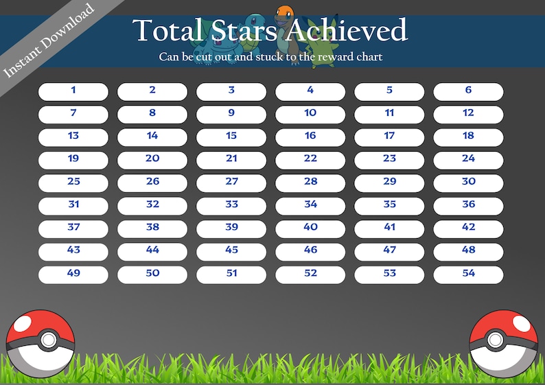 Pokemon Reward Chart, Pokemon Behaviour Manners Chart, Childrens ...