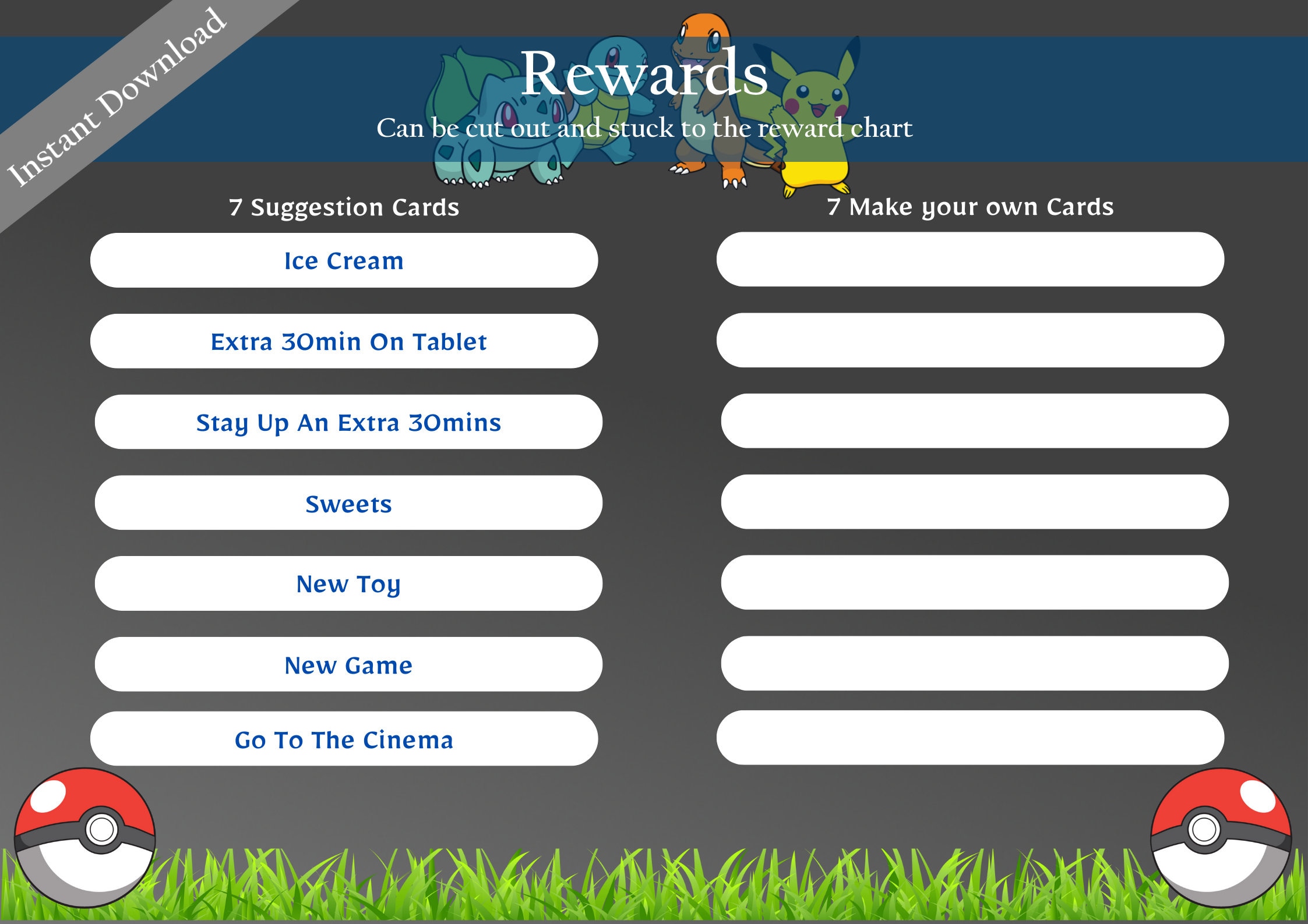 Pokemon Reward Chart, Pokemon Behaviour Manners Chart, Childrens ...