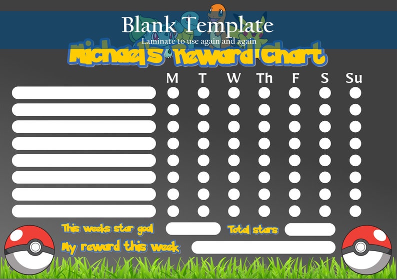 Pokemon Reward Chart, Pokemon Behaviour Manners Chart, Childrens ...